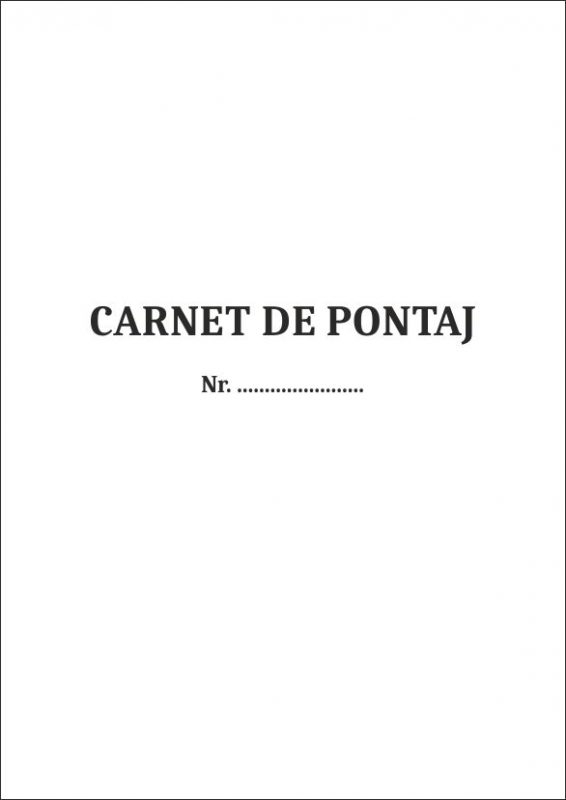 Carnet de pontaj, A5, imprimat tipizat, Darcom – DarcomShop.ro