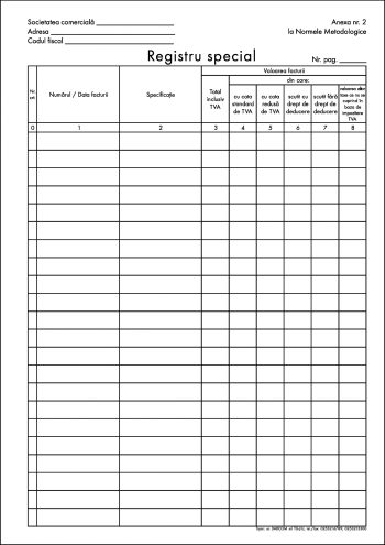 Registru special casa marcat – DarcomShop.ro